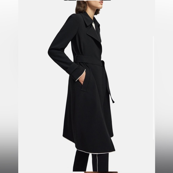 Theory | Jackets & Coats | Theory Oaklane Relaxed Trench Coat In Crepe ...